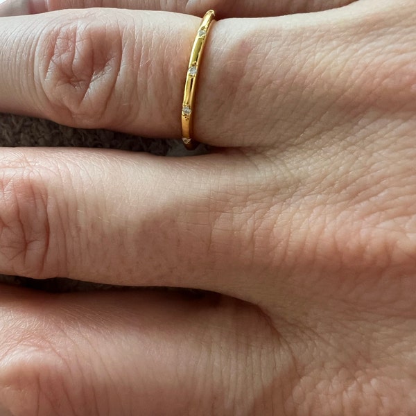 Sprinkle Diamond Ring by Caitlyn Minimalist • Space Diamond Eternity ...