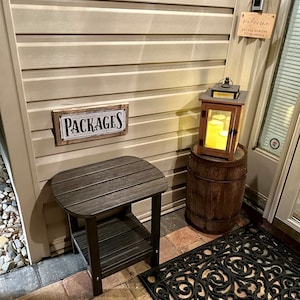 Place Deliveries Inside Box Metal Sign Rustic Looking Customizable ...