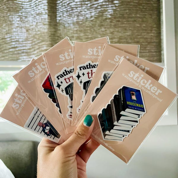 CUSTOM Mini Book Cover STICKERS | Reading Tracker, Tiny Book Stickers ...