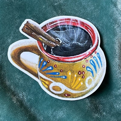 Cafecito De Olla Sticker Mexican Sticker Painting Sticker - Etsy