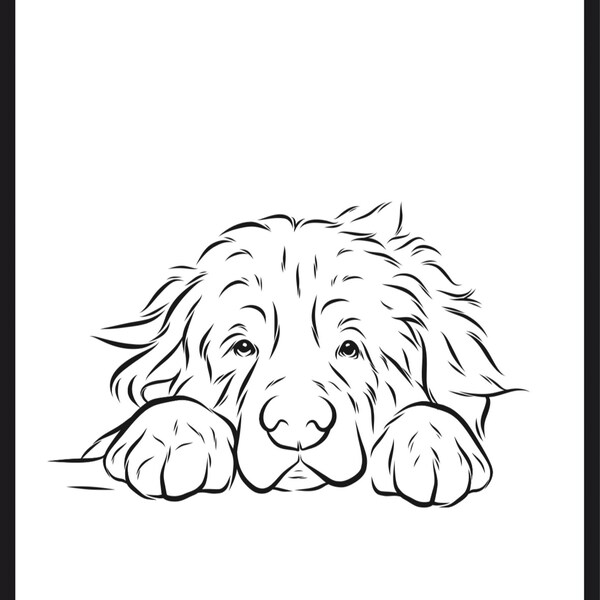 Custom Line Drawing Pet| Dog Portrait INK| Tattoo Commission| Line Art ...