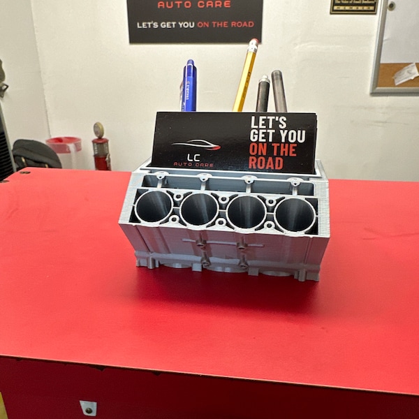 Original V8 Pengine | Engine Block Pen & Business Card Holder | 3D ...