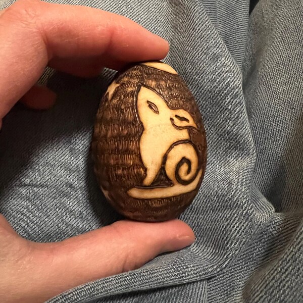 Moon-gazing Hare Beech Wood Egg - Ostara - Spring Equinox - Witchcraft ...