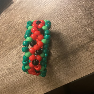 2D DNA Rainbow Kandi Cuff Bracelet in Black or White. Perfect for Any ...