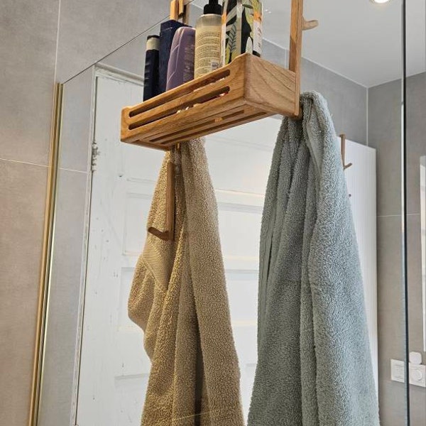 Oak Wood Wall Storage & Coat Hooks – Modern Decorative Accents, Ideal ...
