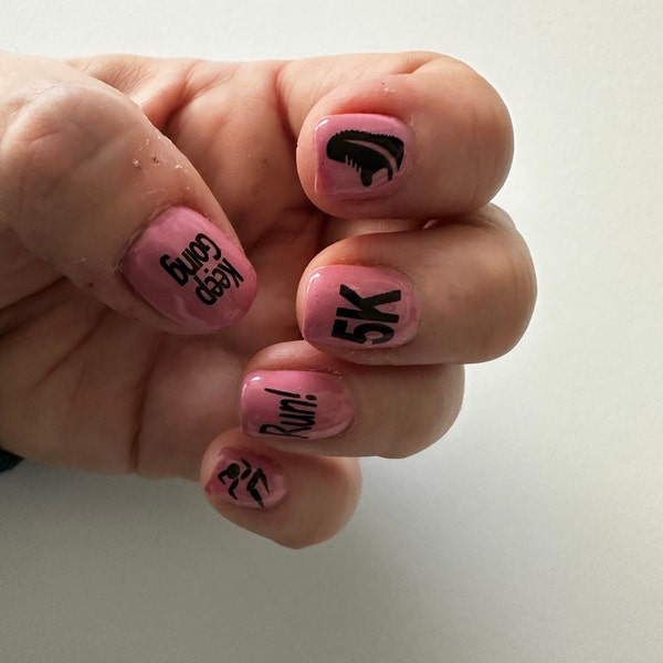 Nail Decals, Marathon Nail Decals, Half Marathon, 10K, 5K, Water ...