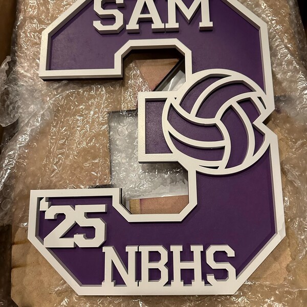 Varsity Number Graduation Gift, Senior Athlete Gift, Graduation Decor ...