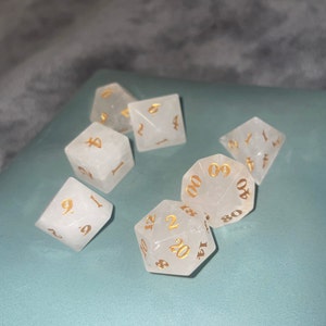 Pink Bead Dnd Dice Set, Polyhedral Dice, D&D Dice, Dungeons and Dragons ...