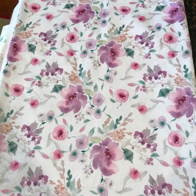 Lavender Floral Fabric Lavender Sugar Blooms Watercolor Floral Quilting ...