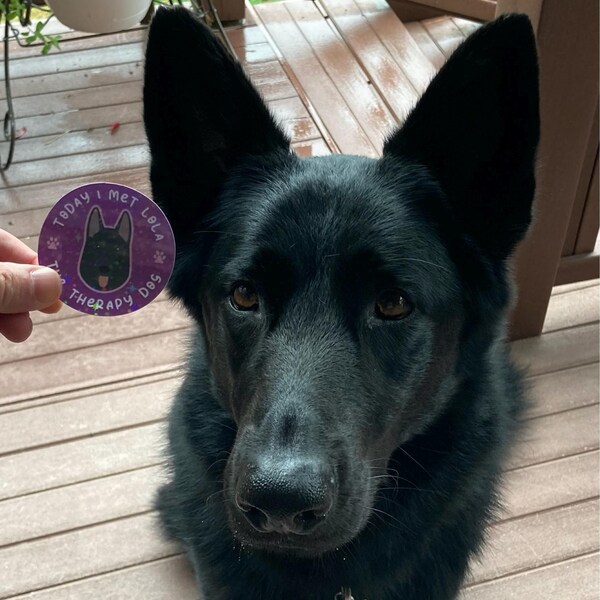 Stickers - Assistance Animals Save Lives - Personalize - I Met an ...