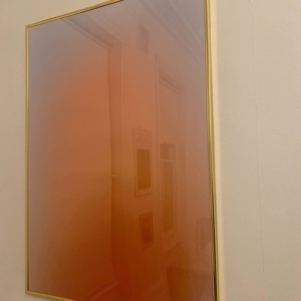 Pink Square Gradient Canvas, Dreamy Pink Aura Stretched Canvas, Large ...