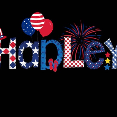 Patriotic Doodle Alphabet Bundle, 4th of July PNG Letters, Numbers ...