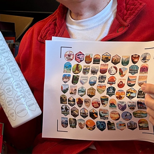 Texas State Parks Sticker Sheet, Water Resistant Vinyl Checklist ...