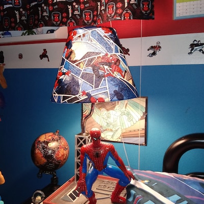 Spider-man Lamp Shade marvel Comics. Shades Are 9.5 X 5 X 7 Tall - Etsy
