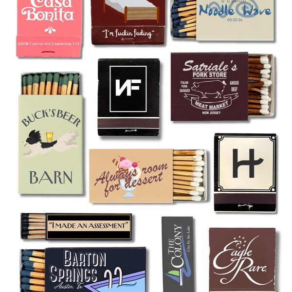 CUSTOM MATCHBOOK ART | Personalized Digital Matchbox Gift | Large ...