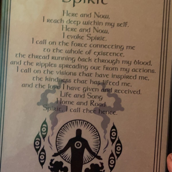 Spirit Evocation Parchment Poster 8.5 X 11 - Etsy