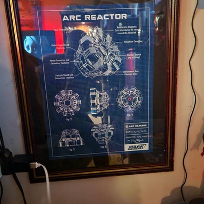 Arc Reactor Blueprint Art, Iron Man Movie Poster Print, Arc Reactor ...