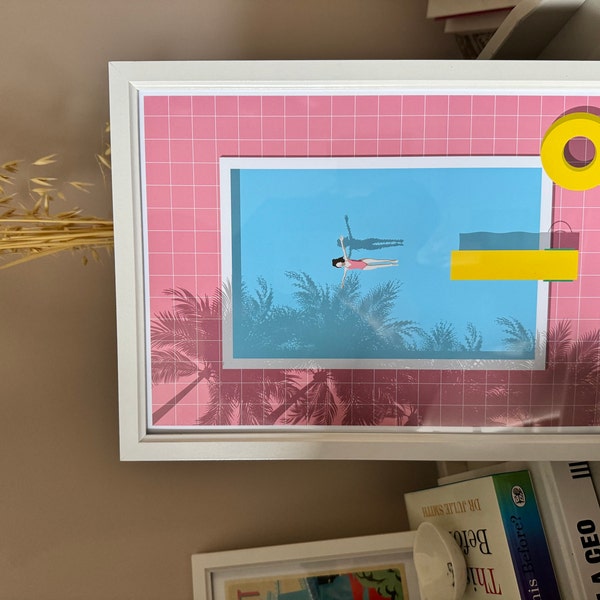 The Diving Board Fine Art Print - A4 / A3 30 X 40cm Black and White ...
