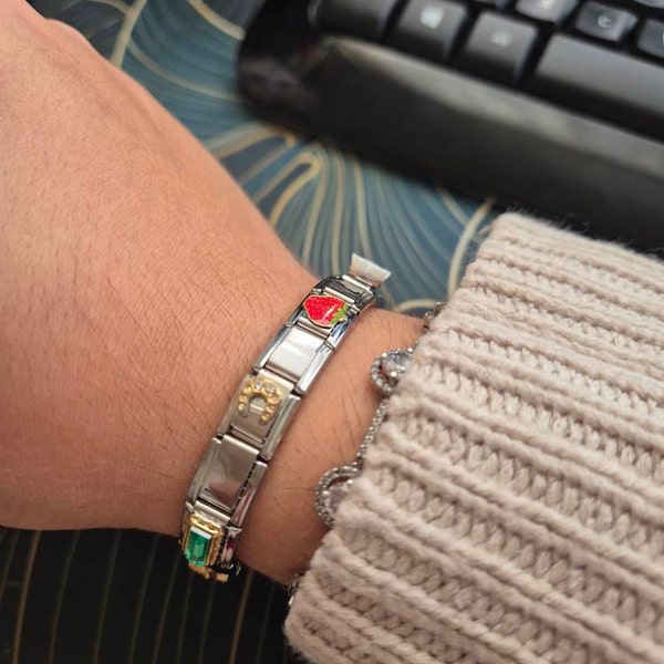 Gold Italian Bracelets, Custom Vintage Italian Bracelets, Personalized ...