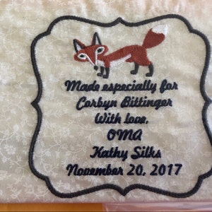 Custom Embroidered Graduation Quilt Label With Stars and - Etsy