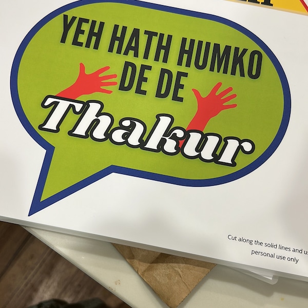 Bollywood Film Dialogue Photo Booth Props, Bollywood Party Signs, Desi ...