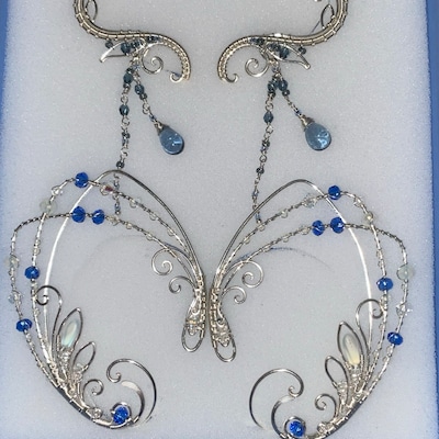 Pair of Elf Ear Cuffs Sea Waves Mermaid Elven Fairy Ears, Big Single ...