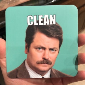 Ron Swanson Dishwasher Magnet Clean Dirty great Stocking Stuffer - Etsy