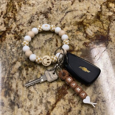 Mama Keychain Mama Wristlet Black Wristlet Keychain Cheetah Print ...