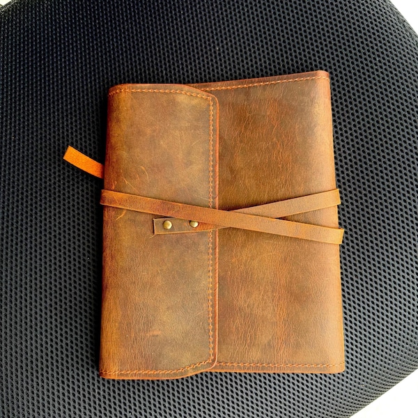 Handmade Leather Sketchbook Cover A5, Artist Drawing Pad Case With ...
