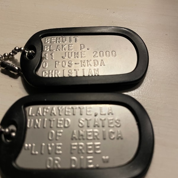 Military Style Dog Tags Custom Made to Order - Etsy