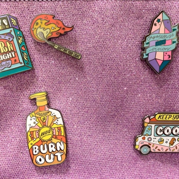 TEAL Match & Matchstick Enamel Pins Individually or as a Set - Matchbox ...