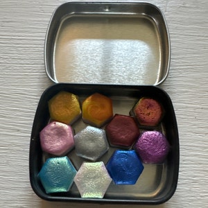 MICA DOTCARDS Handmade Watercolors Mica Metallic Dot Cards Sample Sets ...