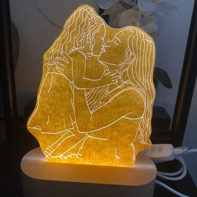 Custom Photo Lamp,custom 3D Lamp Gift,custom Line Art Photo Lamp,custom ...