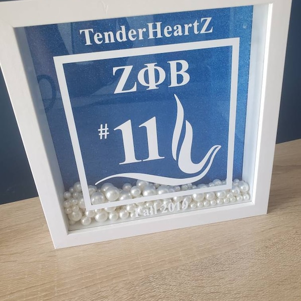 Personalized Zeta Phi Beta Shadow Box - Etsy