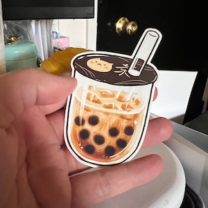 Boba Tea Clear Vinyl Sticker - Etsy