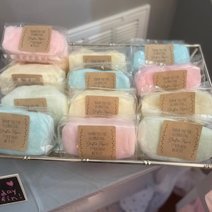 Small Cotton Candy Party Favor With Custom Label - Etsy