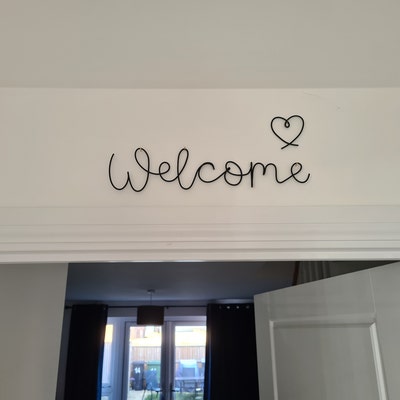 Wire 'welcome' Sign, Handmade Wire Words, Names, Phrases, Quotes ...
