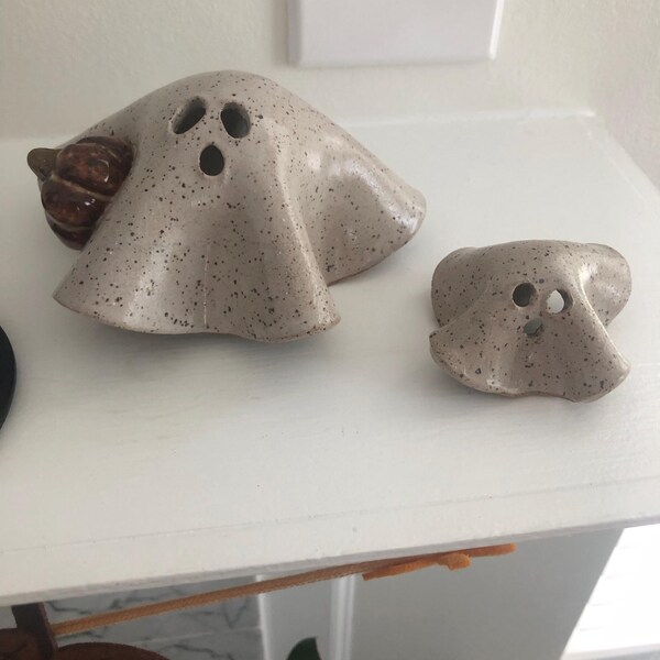Handmade Ceramic Ghost Luminaries Pottery Halloween Decor Pottery Ghost ...