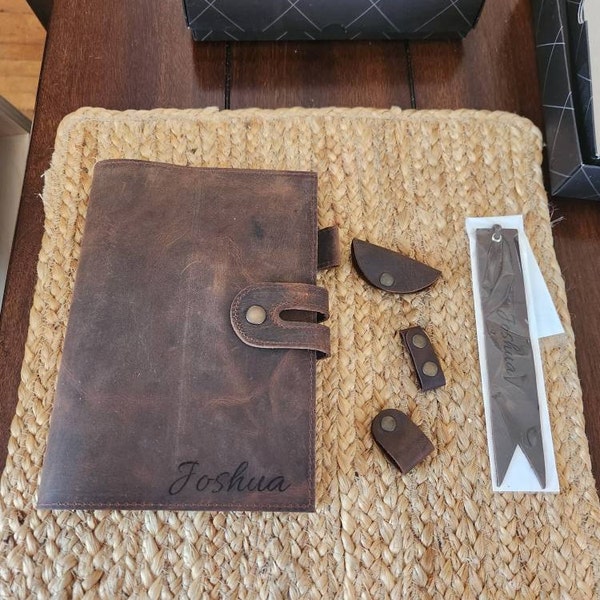 Personalized Leather Sketchbook Cover, Leather Journal Custom Notebook ...