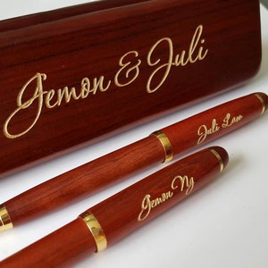 Personalized Pen Set Engraved Pen Case With Twist Pen or Mechanical ...