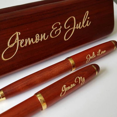 Personalized Pen Set Engraved Pen Case With Twist Pen or Mechanical ...