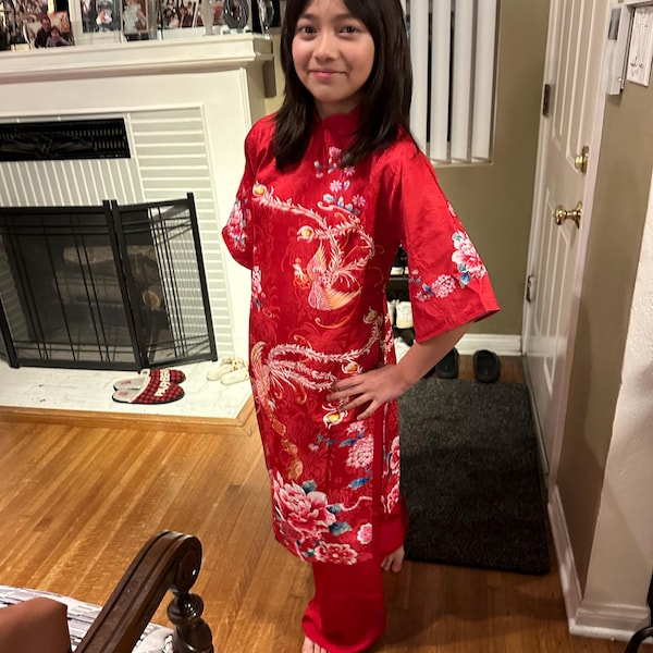 Pre-made Modernized Ao Dai, Ao Dai Gam, Ao Dai Dang Suong, Ao Dai Cach ...