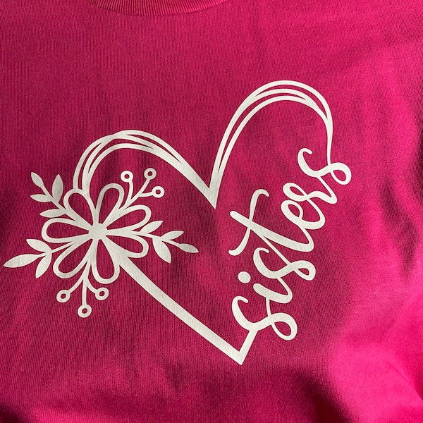 Sisters Flower Heart - Instant Digital Download - Svg, Png, Dxf, and ...