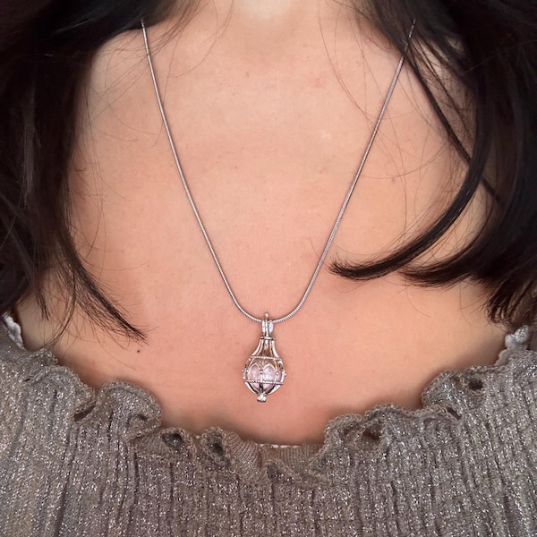 Sterling Silver Birdcage Locket, Cage Urn Necklace for Ashes, Cremation ...