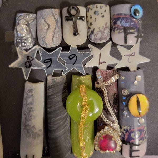 Birthday Cake(candle Nails You Can Light on Fire)press on Nails|cake ...