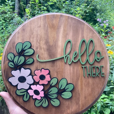 Instant Digital Download Hello There Pretty Florals SVG File Perfect ...