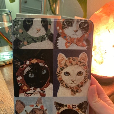 Green Black Cat Cute Kindle Case Custom for Paperwhite 1/2/3/4, Kindle ...