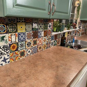 S007 Mexican Ceramic 4x4 Inch Hand Made Tile Washed Yellow - Etsy