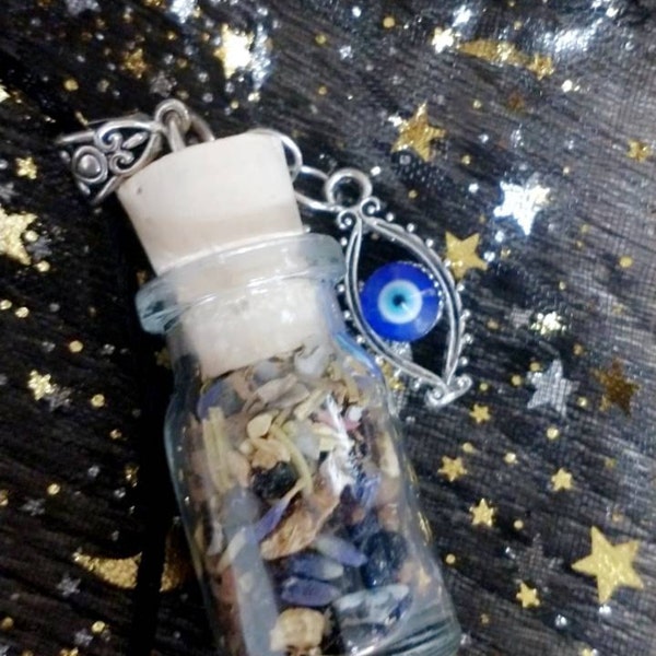 Protection Bottle, Witches Spell Bottle, Protection Bottle Necklace ...