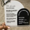 Bar Menu With 3D Cutout in Double Acrylic Arch + Scallop Edge Arch - Etsy